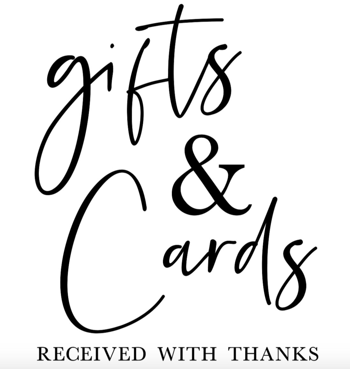 Downloadable Gifts & Cards Sign - Etsy