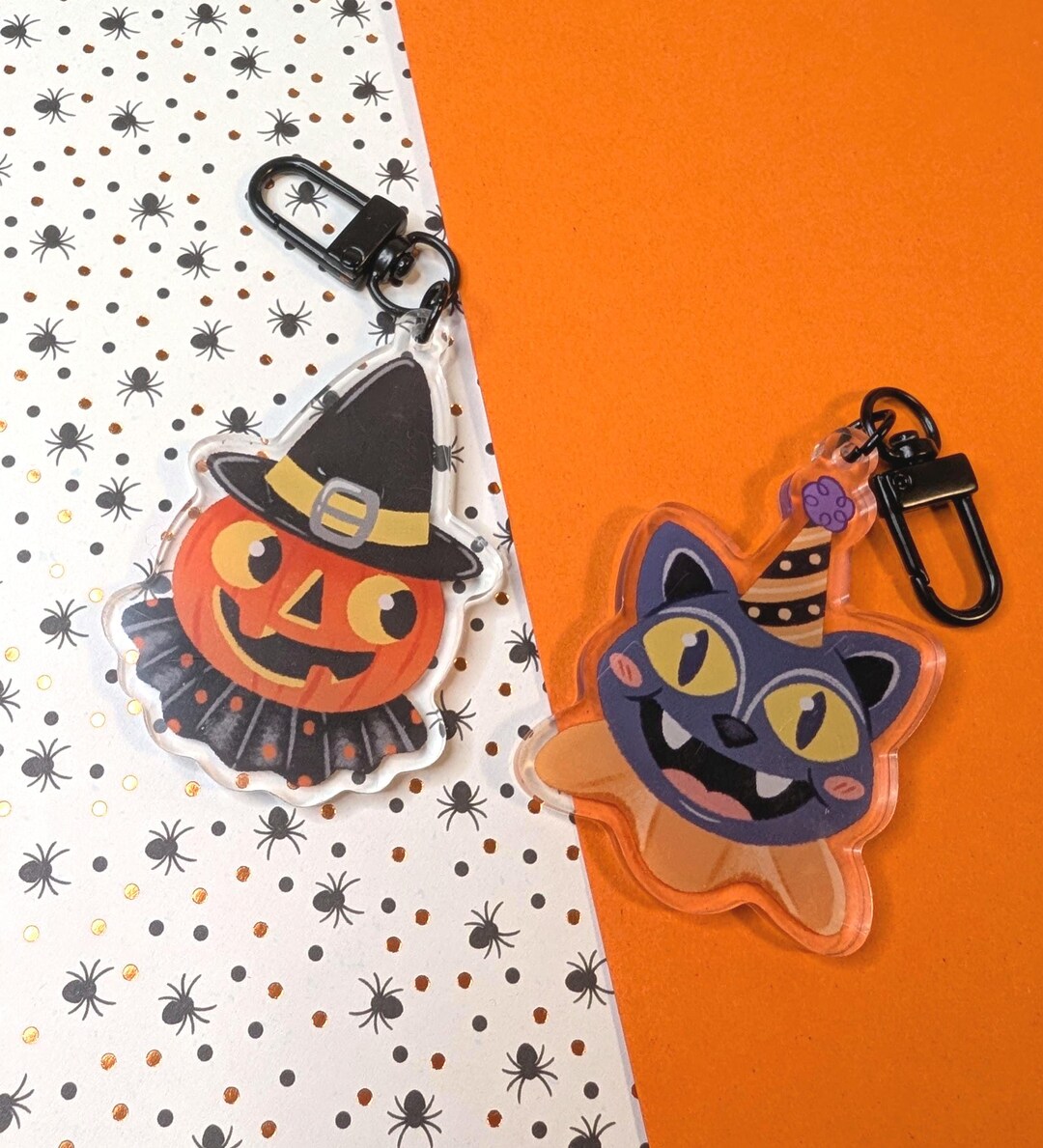 Vintage Halloween 2.5 Inch Acrylic Keychains - Etsy