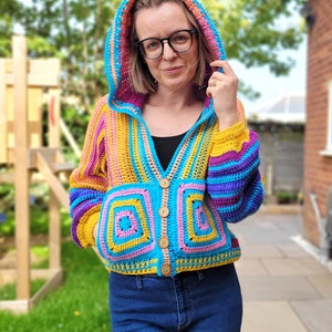 CROCHET PATTERN PDF, the Solid Hexi Cardi, Made to Measure, Hexagon ...