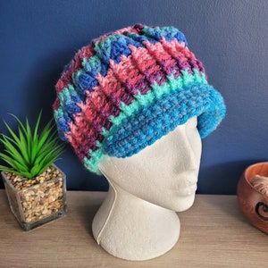 CROCHET PATTERN PDF, Free Spirit Peaked Cap, Crochet Hat Pattern ...