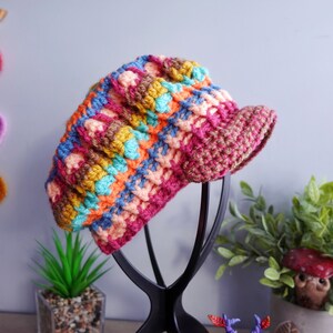 CROCHET PATTERN PDF, Free Spirit Peaked Cap, Crochet Hat Pattern ...