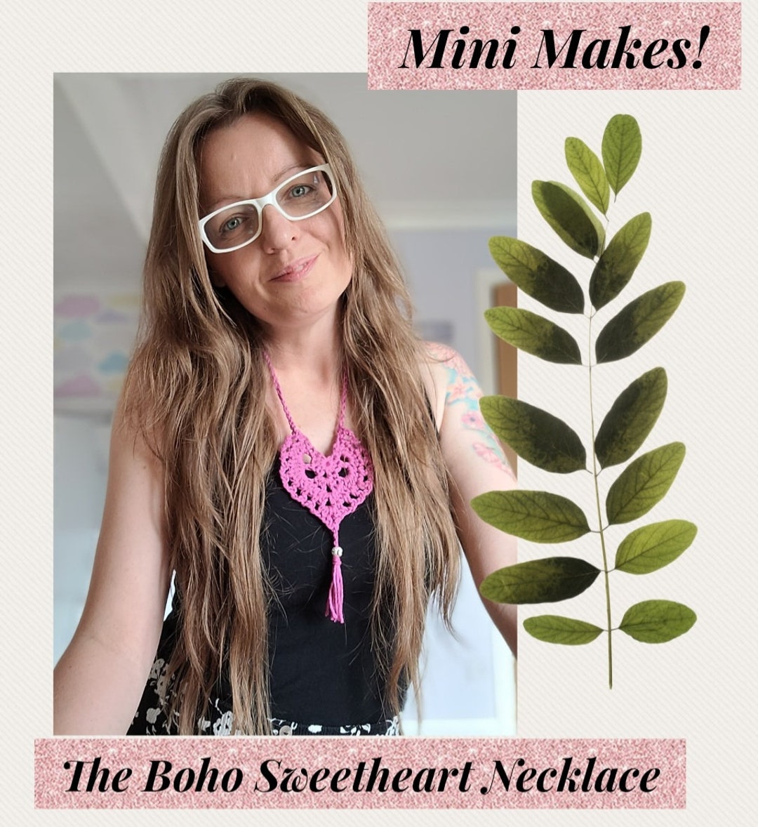CROCHET PDF PATTERN, the Boho Sweetheart Necklace, Crochet Pattern ...