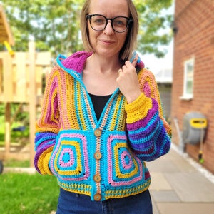 CROCHET PATTERN PDF, the Solid Hexi Cardi, Made to Measure, Hexagon ...