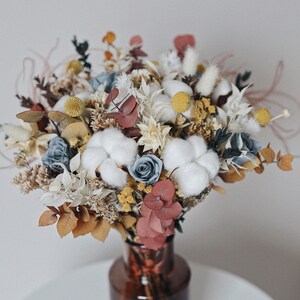 Cotton Bouquet 2nd Wedding Anniversary Gift for Wife Dried Flower ...