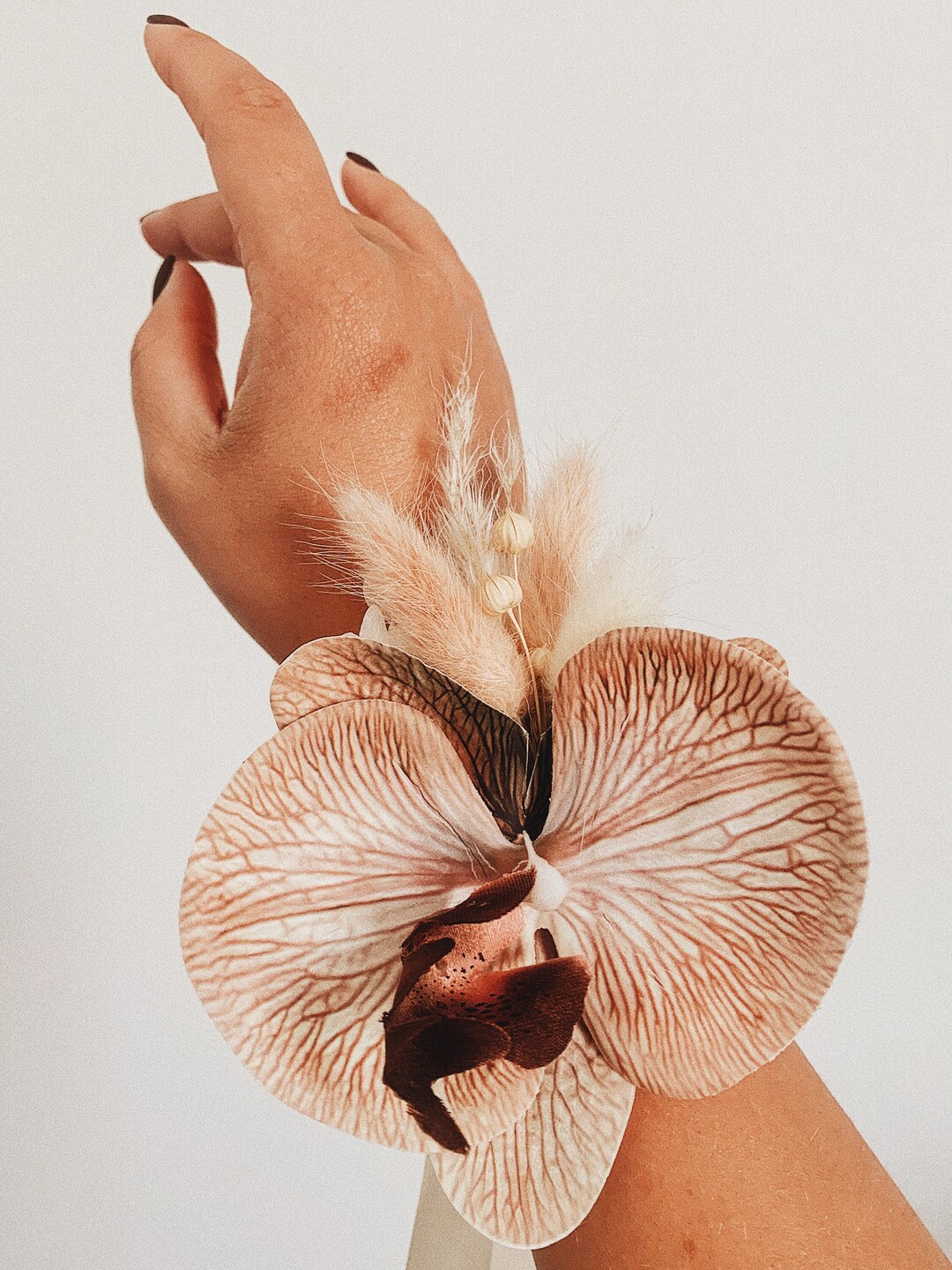 Orchid Wrist Corsage Bridesmaid Corsage Dried Flower Corsage - Etsy