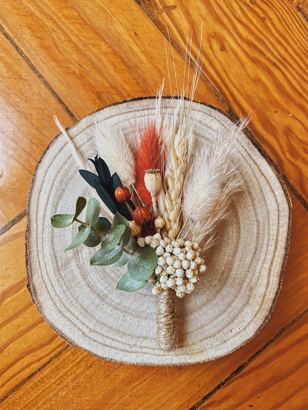 Wildflower Boutonniere Boho Boutonniere for Groom Dried Flower ...