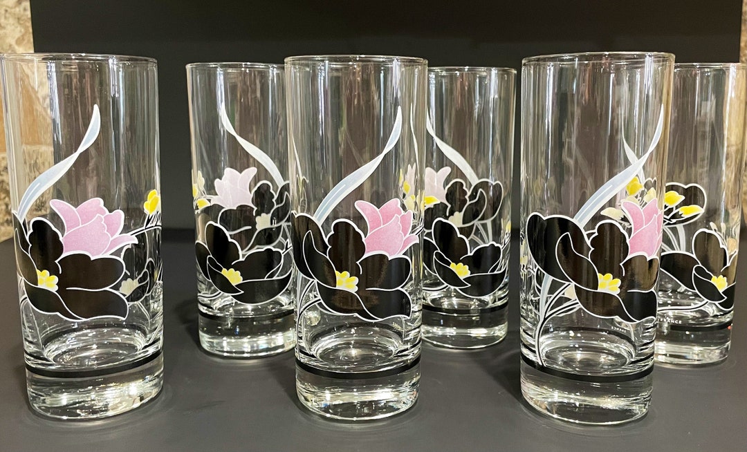 Vintage Luminarc Arcopal Anais 8 Oz Glassware Tumblers set of 6 - Etsy