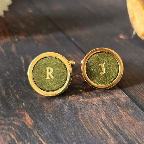 Green Cufflinks - Etsy