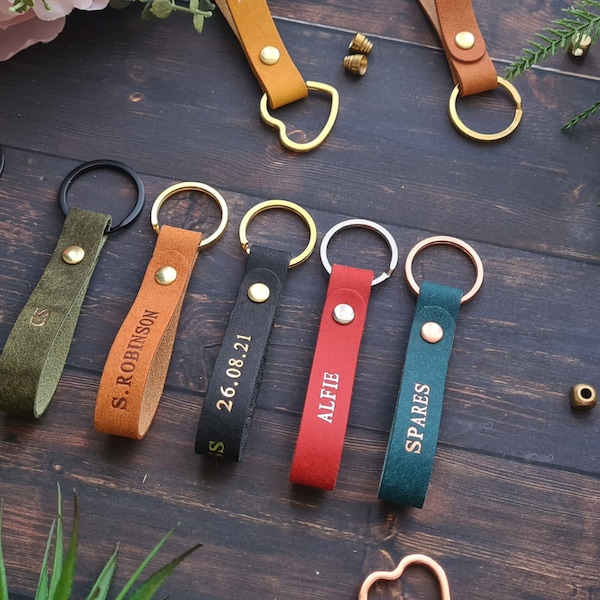 Leather Keyring - Etsy