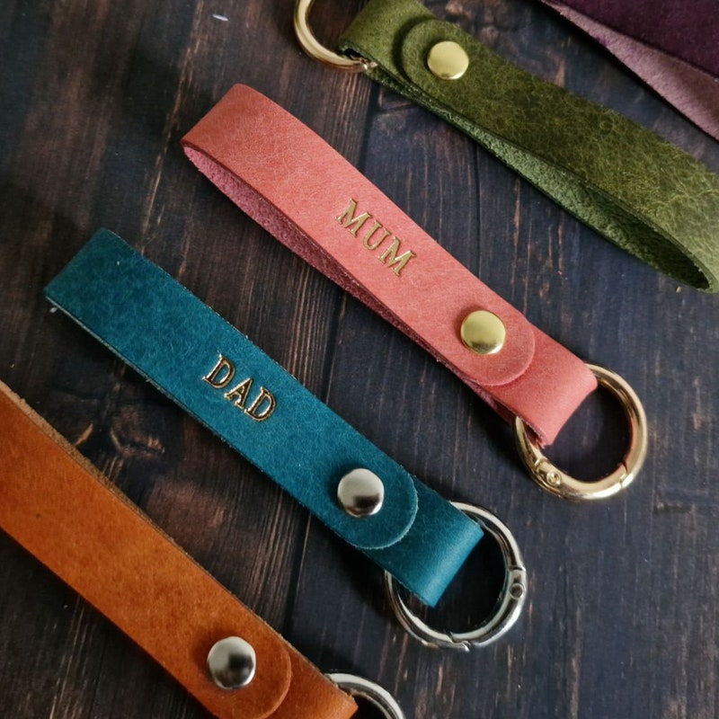 Leather Keyring - Etsy