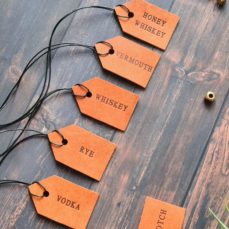 Leather Decanter Tag - Etsy
