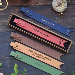 Leather Bookmark,custom Bookmark , Mother's Day Gift, Anniversary Gift ...