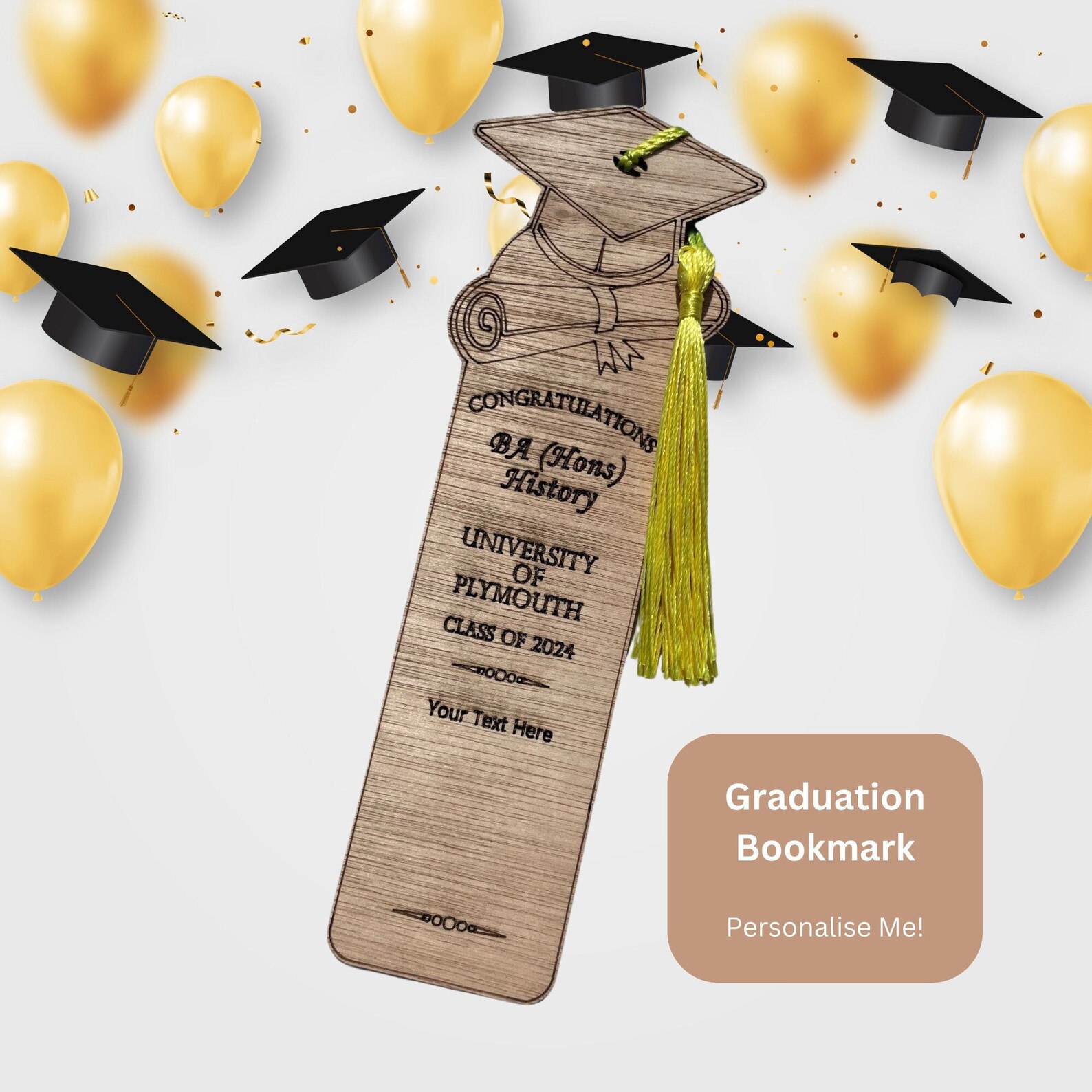 Graduation Bookmark Personalised Graduation Gift for University Student ...
