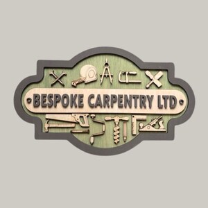 Personalised Carpenter Gift Wooden Sign With Business Name, Carpenter ...