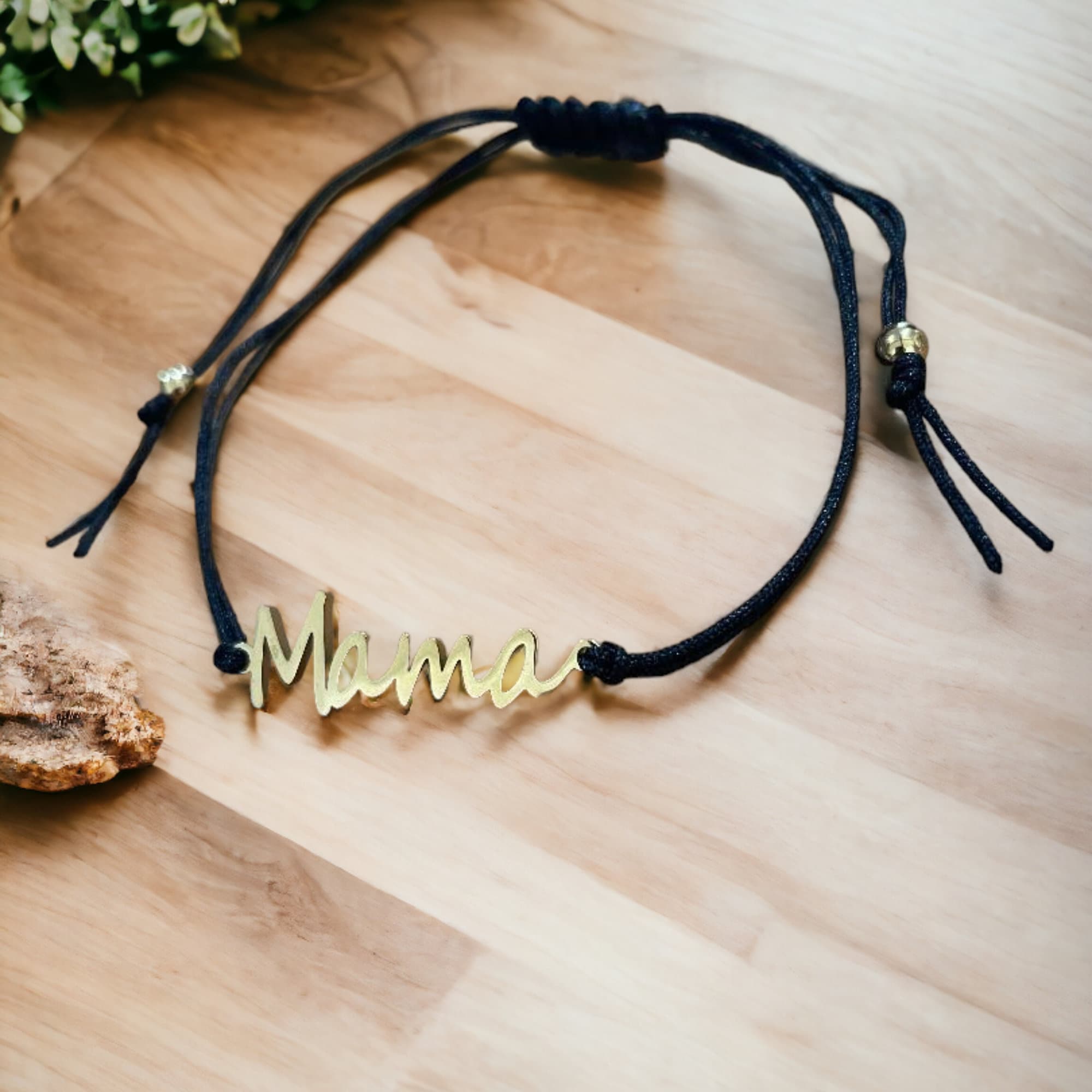 New Mama Gold Name Bracelet, Baby Shower Gift for Mum to Be, Just ...