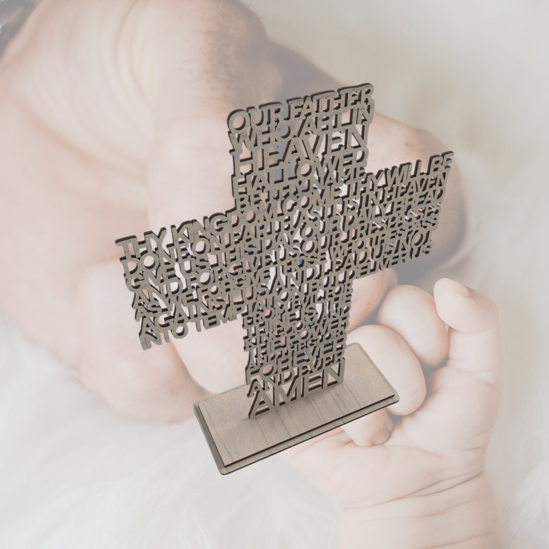 Christian Gift for Dad From Daughter, Lords Prayer Wooden Cross, Gift ...