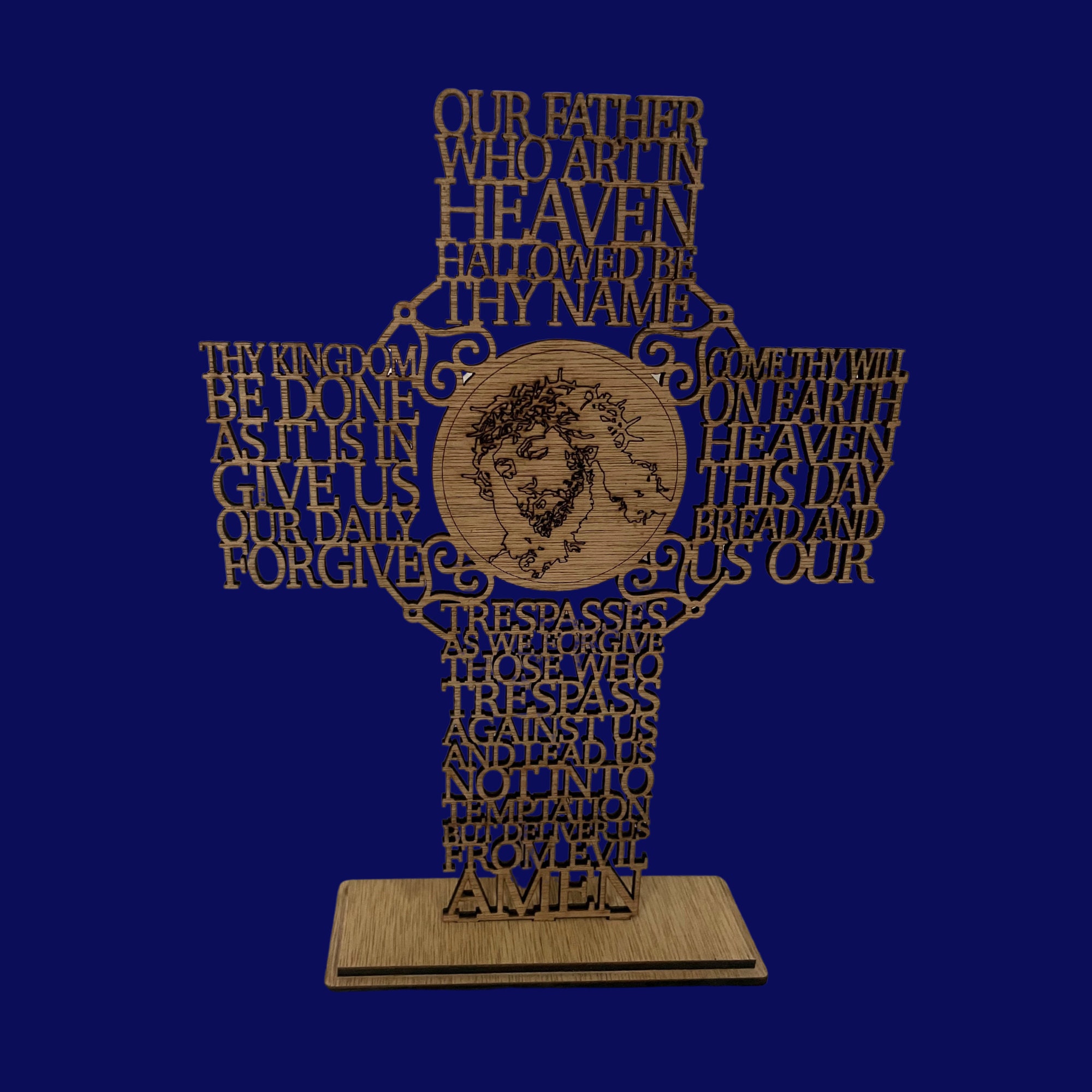 Catholic Lord's Prayer Our Father Picture Cross, Baptism Gift Girls ...