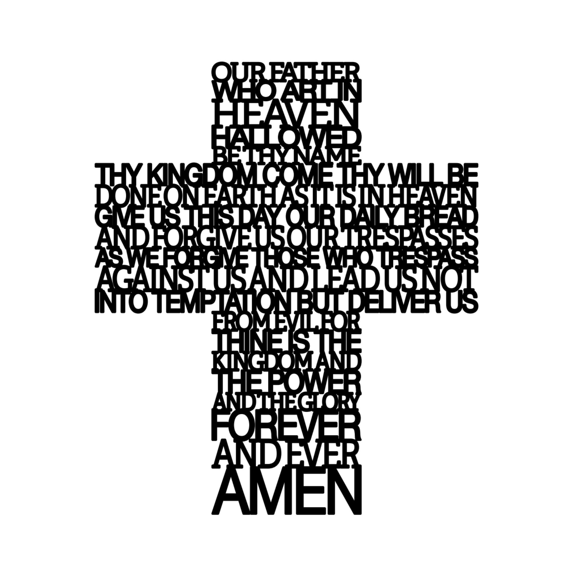 Personalised Lords Prayer Cross, Personalized Wedding Gift, Christian ...