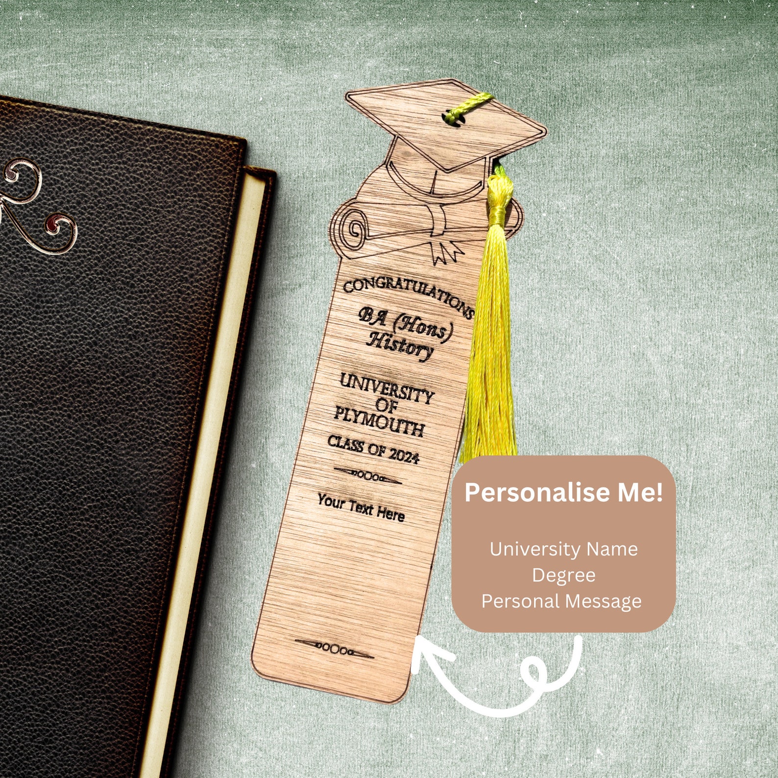 Graduation Bookmark Personalised Graduation Gift for University Student ...