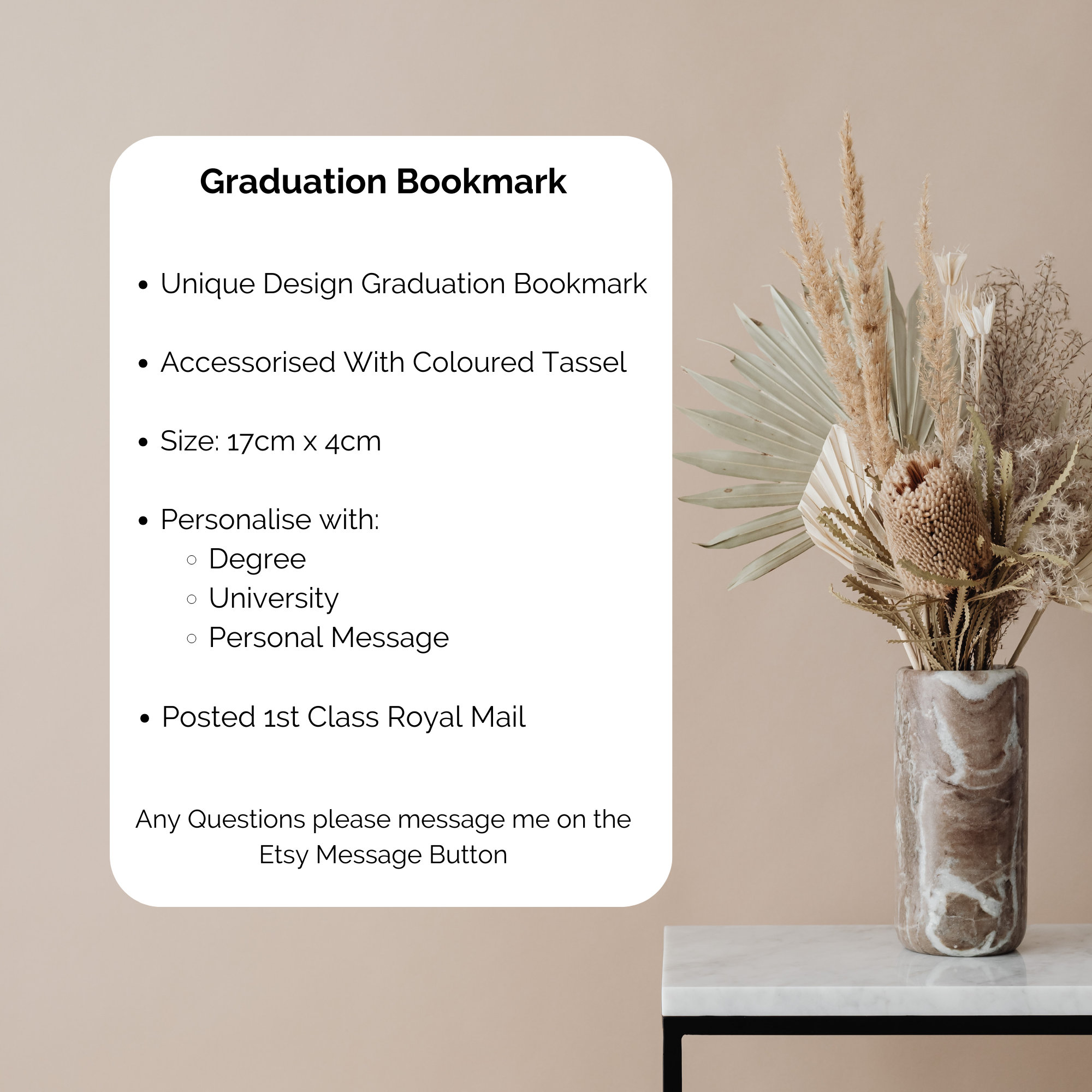 Graduation Bookmark Personalised Graduation Gift for University Student ...
