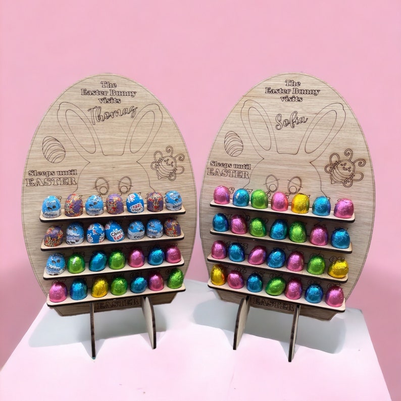 PERSONALISED Wooden Bunny Countdown Sign, Easter Bunny Sign, Kids Easter Sign, Easter Keepsake ...