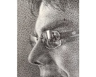 Pointillism Hand Drawing - Etsy