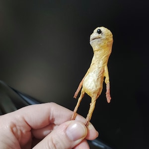 Paper Mache Dark Home Decor Homunculus, Handmade Monster Doll Sculpture ...