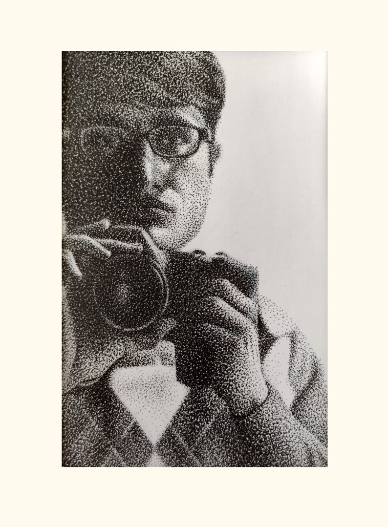 Custom Black and White Portrait Hand Drawn Realistic Dot Art - Etsy
