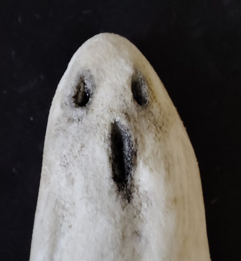 6 Inches Ghost Figurine, Paper Clay Sculpture, Gothic Home Decor, Dark ...