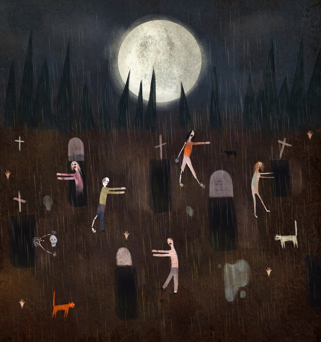 Zombies Print / Halloween Decoration - Etsy