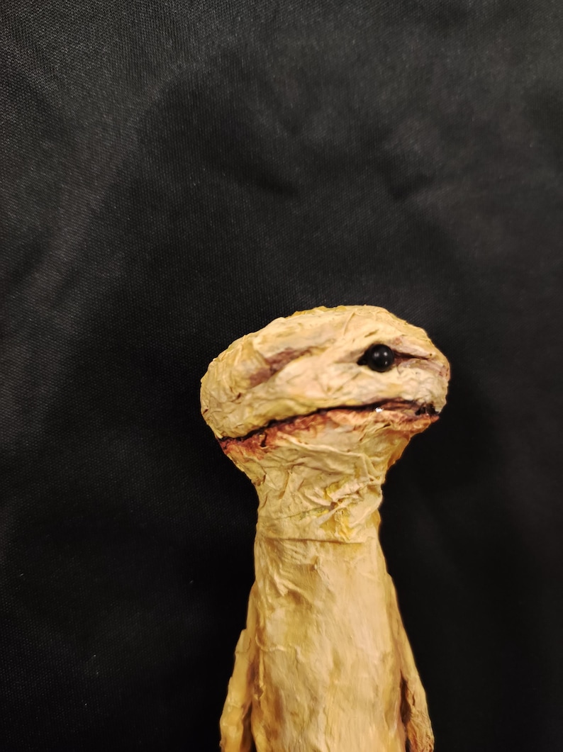Paper Mache Dark Home Decor Homunculus, Handmade Monster Doll Sculpture ...