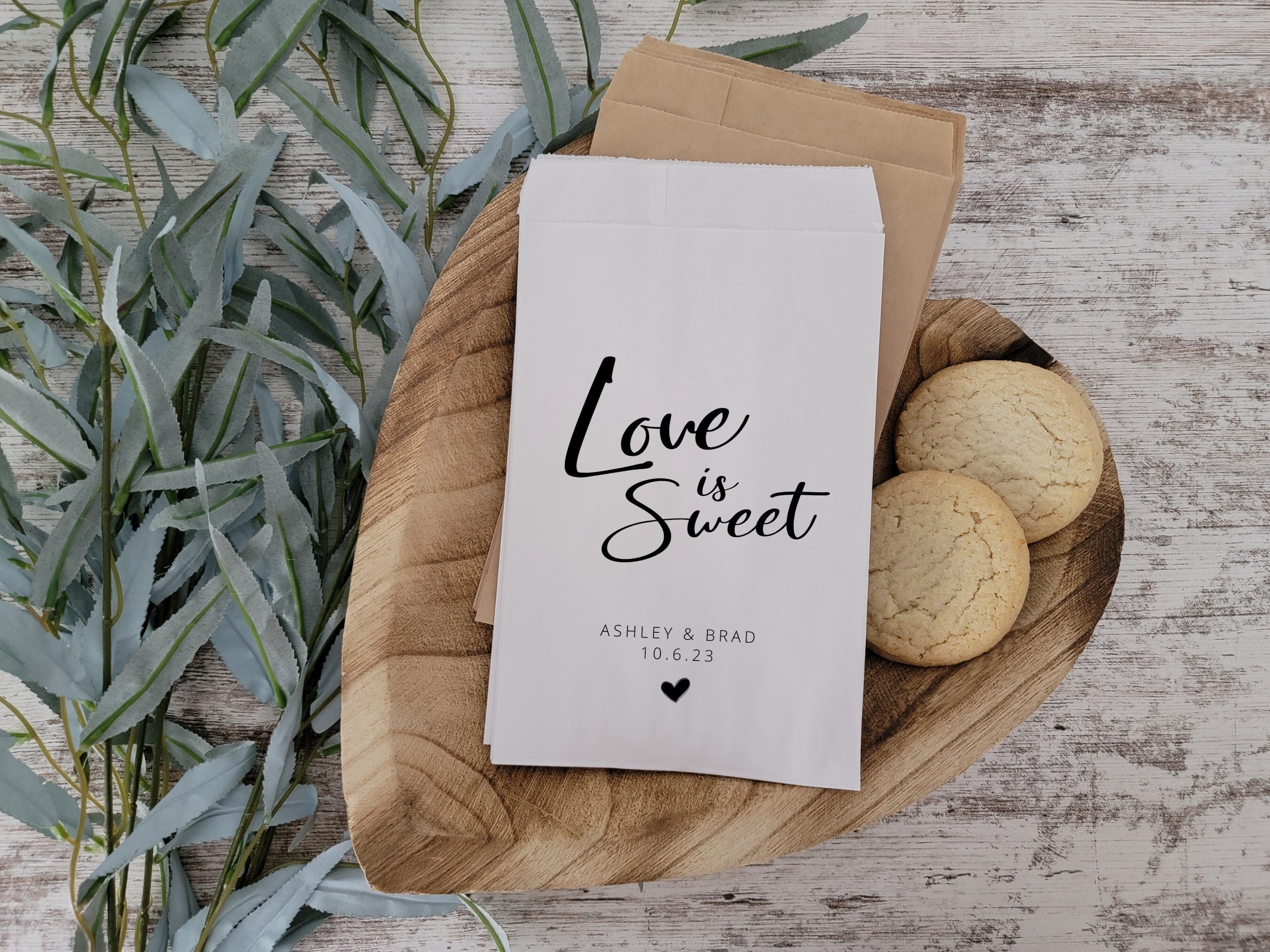 Wedding Favor Bags Love is Sweet Wedding Treat Bags - Etsy