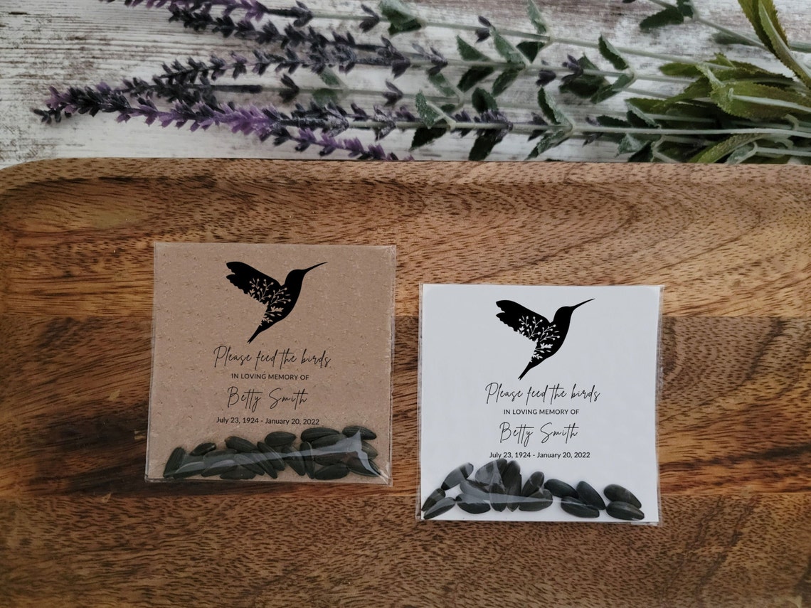 Hummingbird Memorial Seed Cards Sympathy Seed Cards in - Etsy