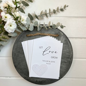 Let Love Grow | Wedding | Personalized Seed Paper Cards | Bridal Shower ...
