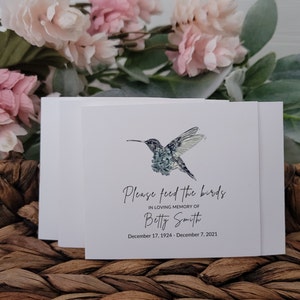 Hummingbird Memorial Seed Packs | Sympathy Seed Packs | in Loving ...