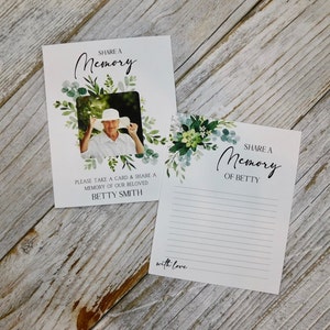 Share a Memory Card for Funeral | Memory Card for Celebration of Life ...
