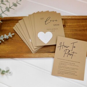 Let Love Grow | Wedding | Personalized Seed Paper Cards | Bridal Shower ...