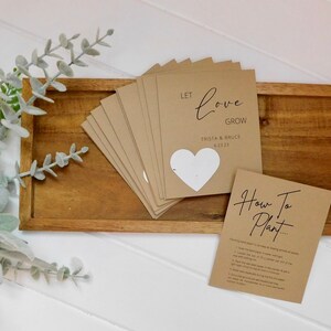 Let Love Grow | Wedding | Personalized Seed Paper Cards | Bridal Shower ...