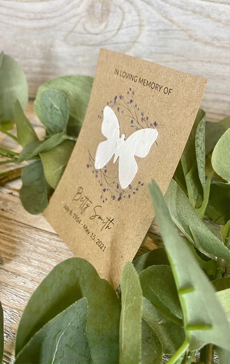 In Loving Memory Seed Paper Memorial Card Sympathy Seed - Etsy