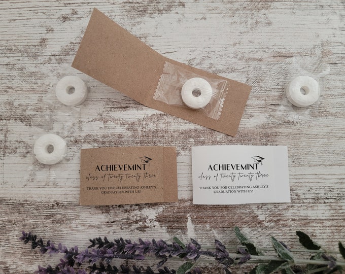 Graduation Mint Cards Achievemint Class of 2023 Graduation Favors ...