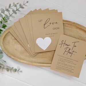 Let Love Grow | Wedding | Personalized Seed Paper Cards | Bridal Shower ...