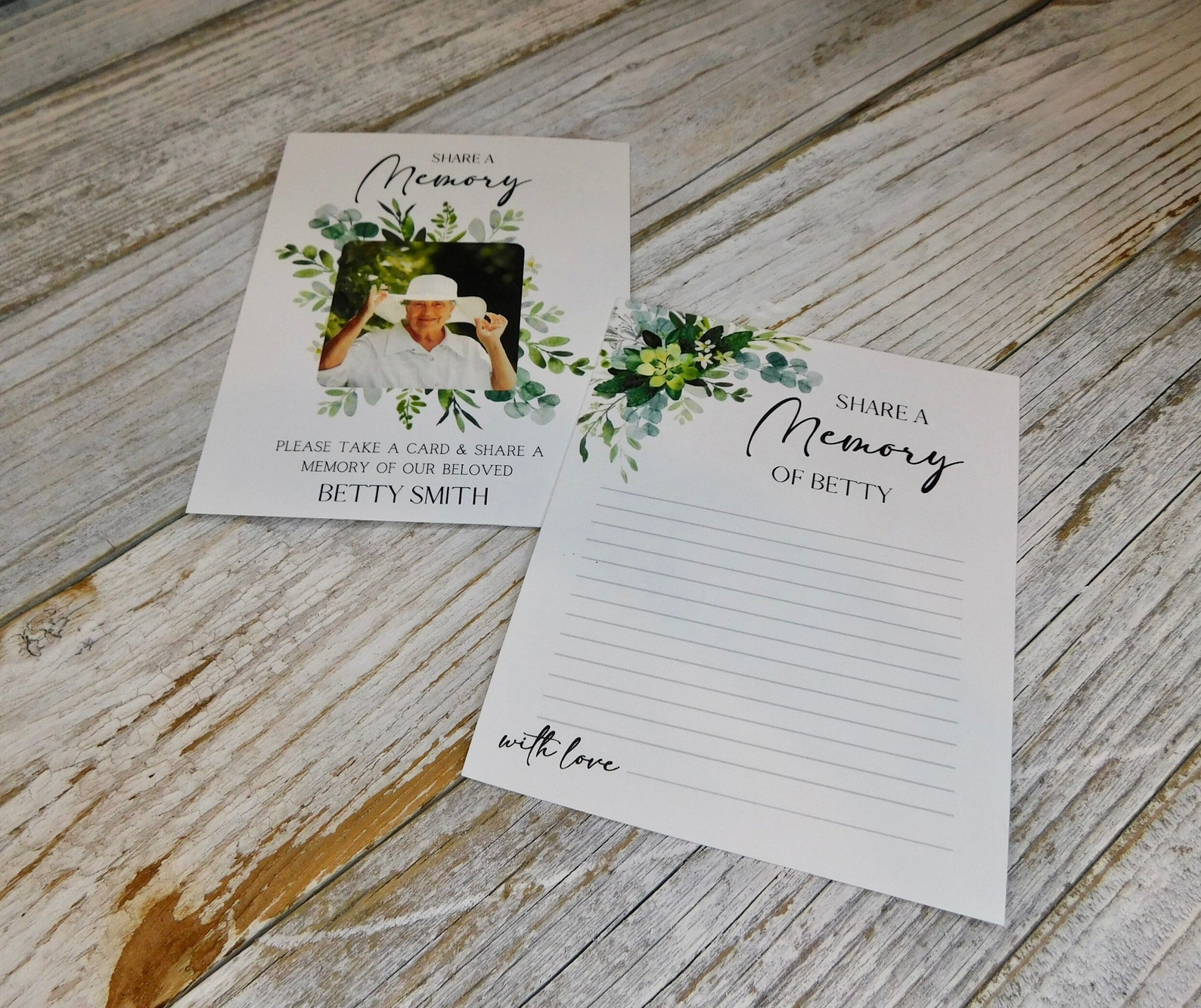 Share a Memory Card for Funeral Memory Card for Celebration - Etsy