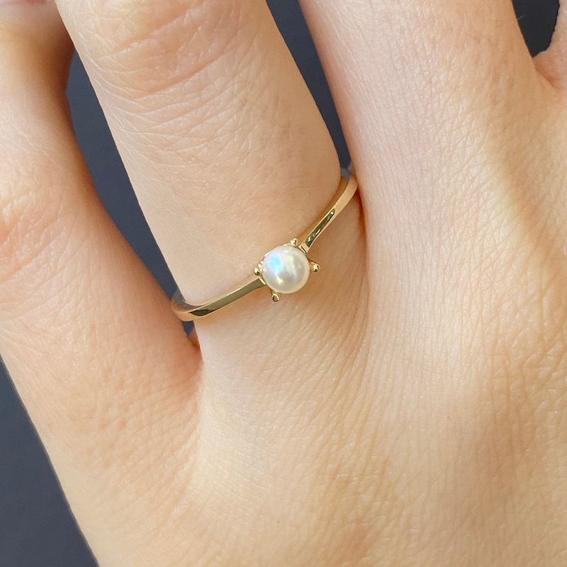 Single Pearl Ring - Etsy