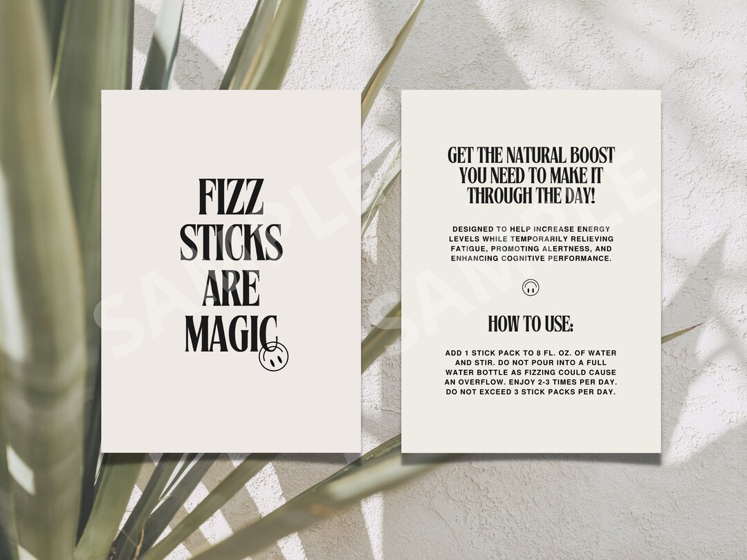 Personalized Modern Arbonne Energy Fizz Stick Sample Card | Fizz is ...
