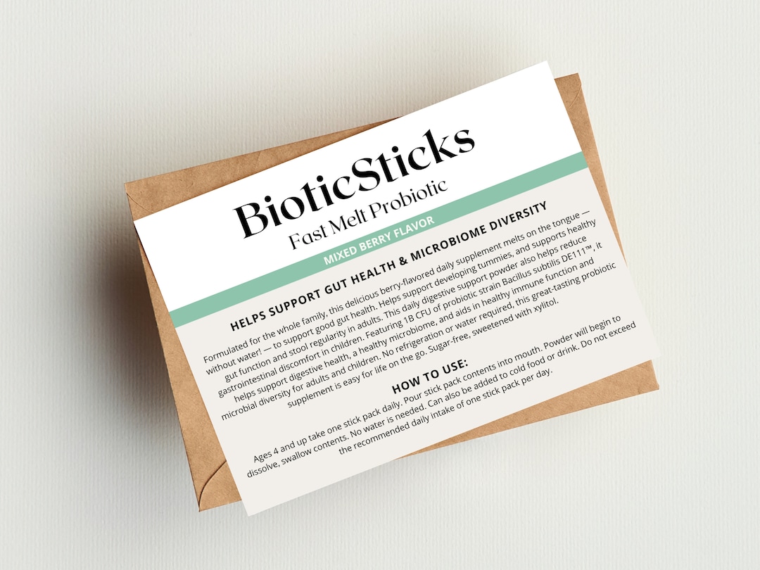 Arbonne Bioticsticks Probiotic Card | Pixie Sticks | Arbonne Probiotics ...