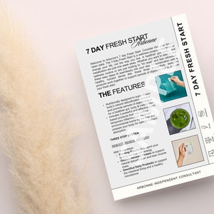 NEW Arbonne 7 Day Fresh Start Card | Modern | Derm Results Glow Arbonne Sample Cards | Instant ...
