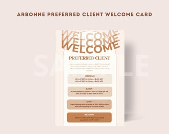 Arbonne Preferred Client Perks Sample Cards 5'' - Etsy