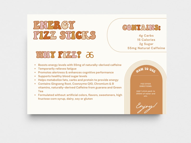 Arbonne Energy Fizz Stick Sample Card | Arbonne Fizz Sticks | Arbonne ...