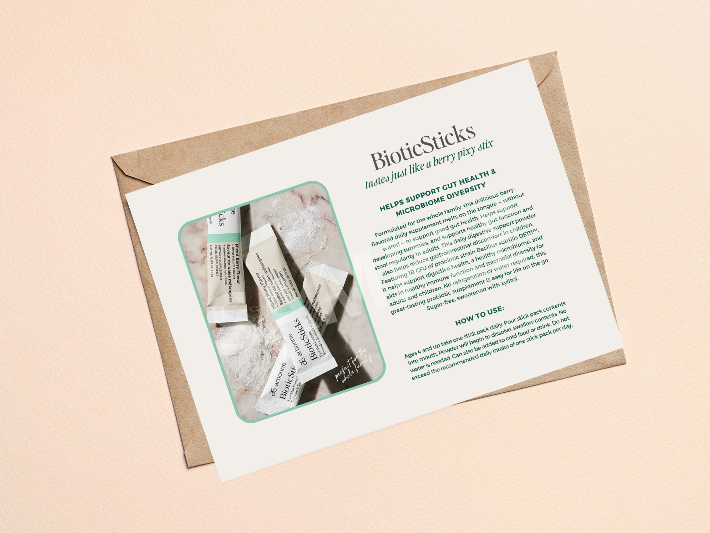 Arbonne Bioticsticks Probiotic Card | Pixy Stix | Arbonne Probiotics ...