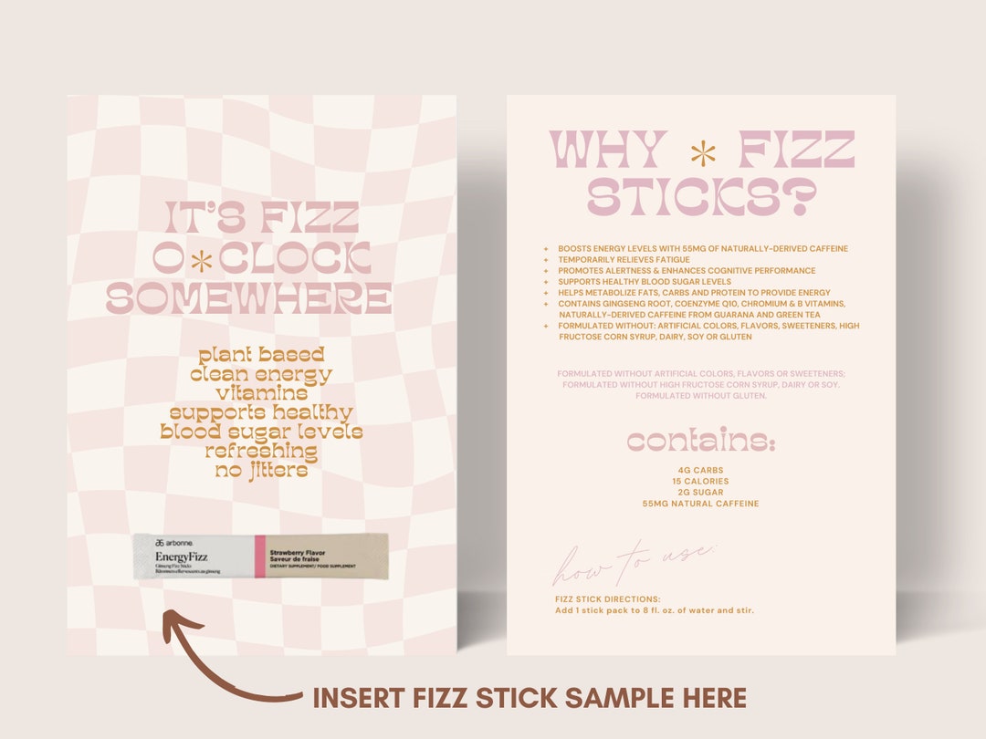 Arbonne Energy Fizz Stick Sample Card | Arbonne Fizz Sticks | Arbonne ...